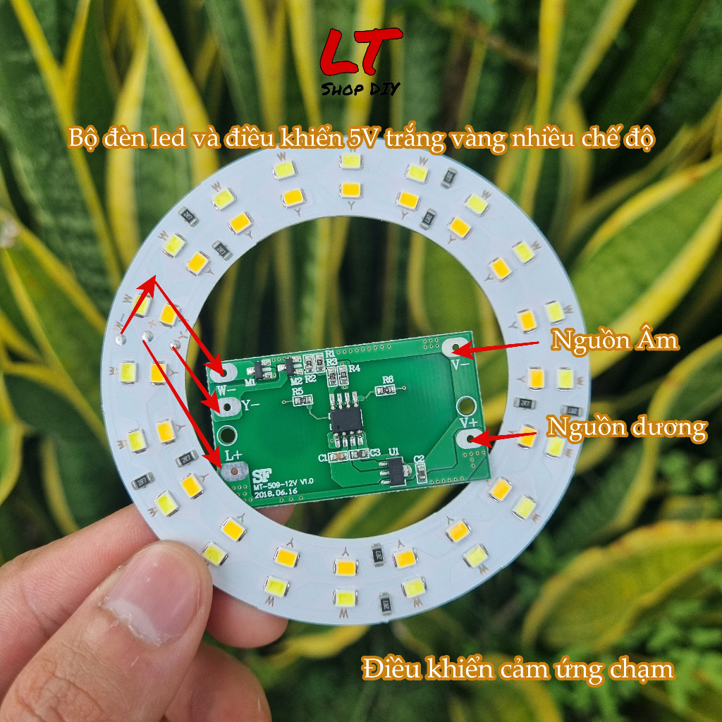Bảng đèn led 82mm và mạch điều khiển 5V cảm ứng nhiều chế độ LT Shop | Shopee Việt Nam