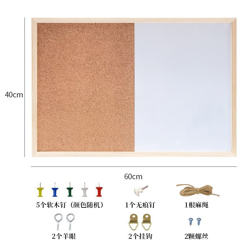 Bảng ghim gỗ bần, bảng viết bút lông nam châm giấy note ghim tài liệu ...