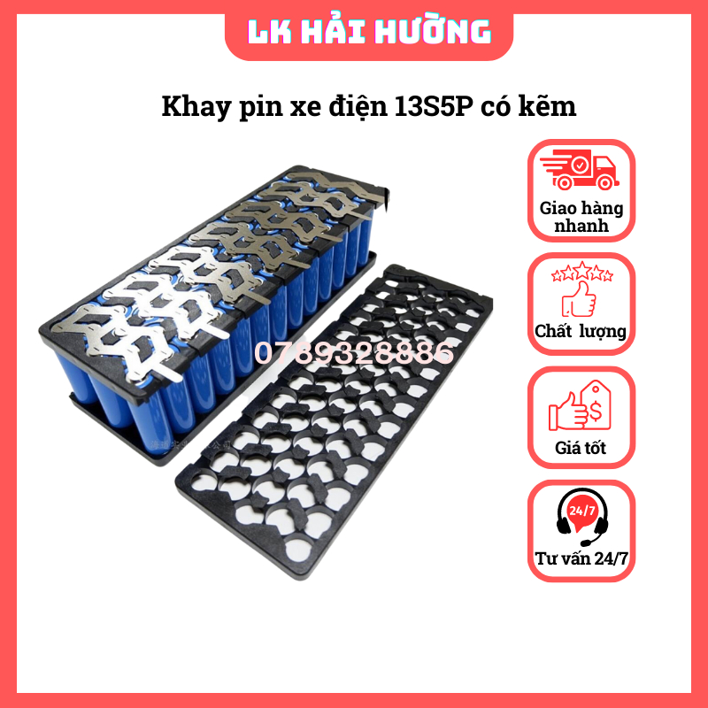Khay pin xe điện 13S5P Li-on 18650 kèm kẽm | Shopee Việt Nam