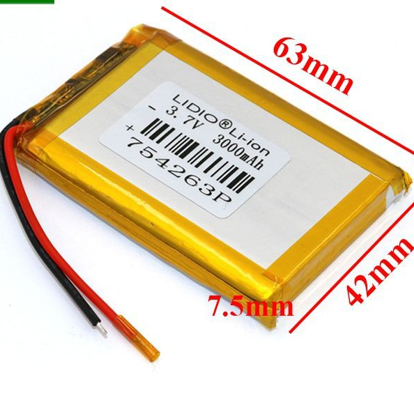 Pin lithium 124055 3000mAh 3.7V 2000mAh 2500mAh Pin Li-Po 3.7V 2100mAh ...