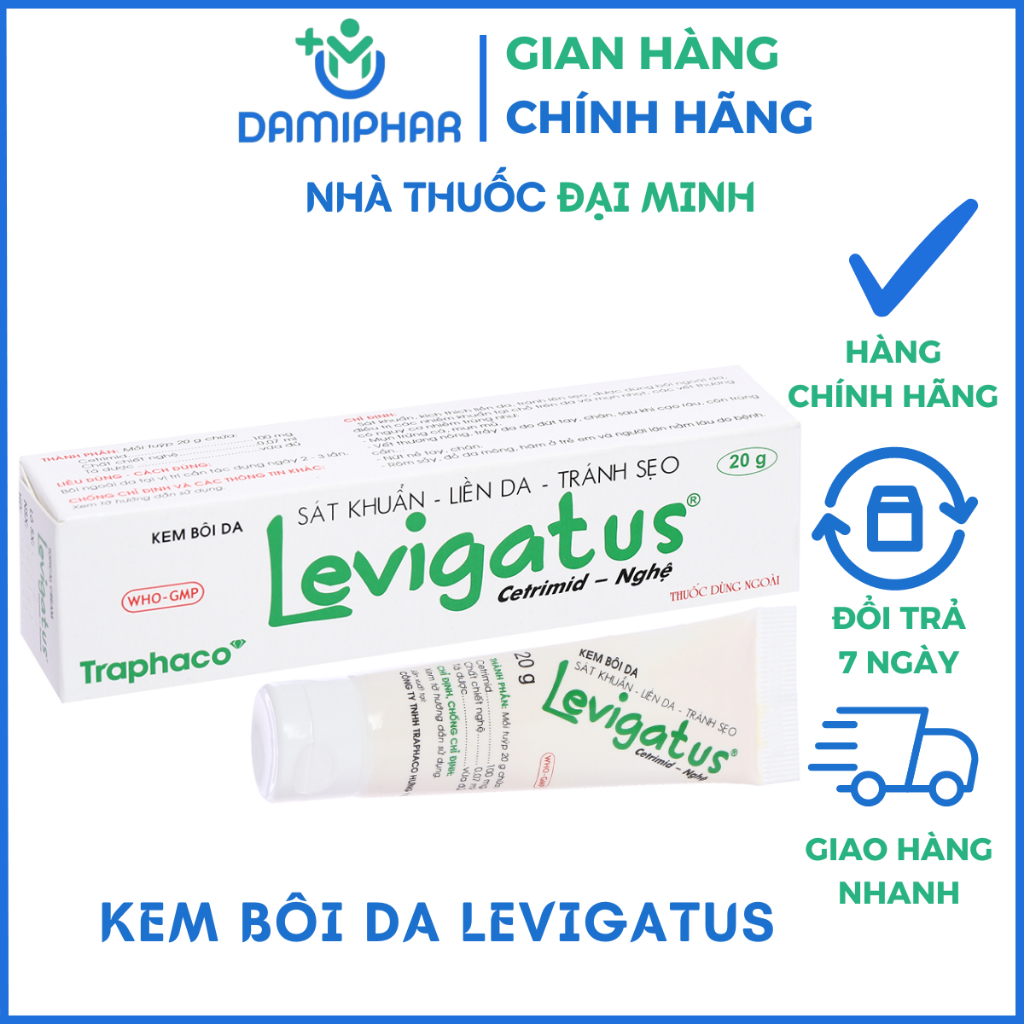Kem Bôi Da Levigatus Tuýp 20g - Sát Khuẩn, Liền Da, Tránh Sẹo | Shopee ...
