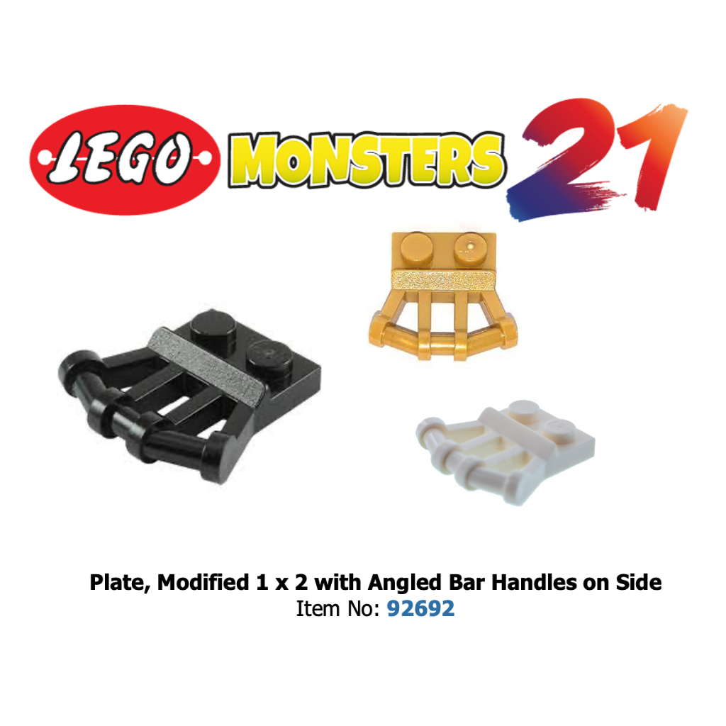 [1 cái]-Lego chính hãng, Tấm, Đã sửa đổi 1 x 2 với Tay cầm thanh góc ở ...