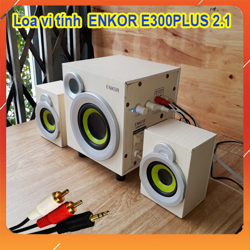 Loa vi tính ENKOR E300PLUS 2.1 Công suất 20W màu trắng trang nhã | Shopee Việt Nam