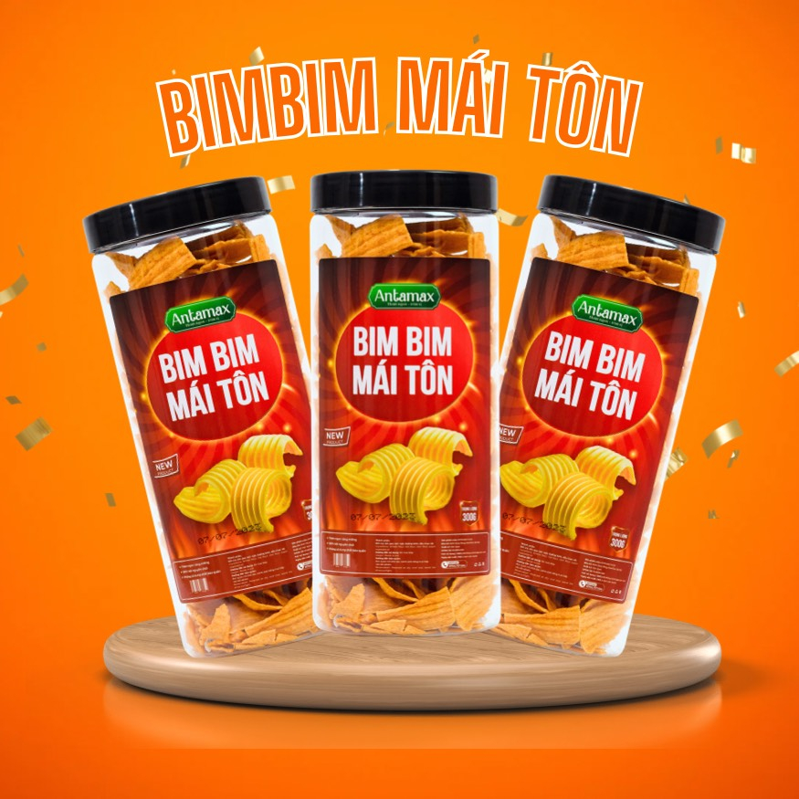 Bim Bim MÁI TÔN- ăn vặt siêu hot, siêu nghiền- ăn ngon và sạch mỗi ngày cùng Antafood, lọ 300gr ...