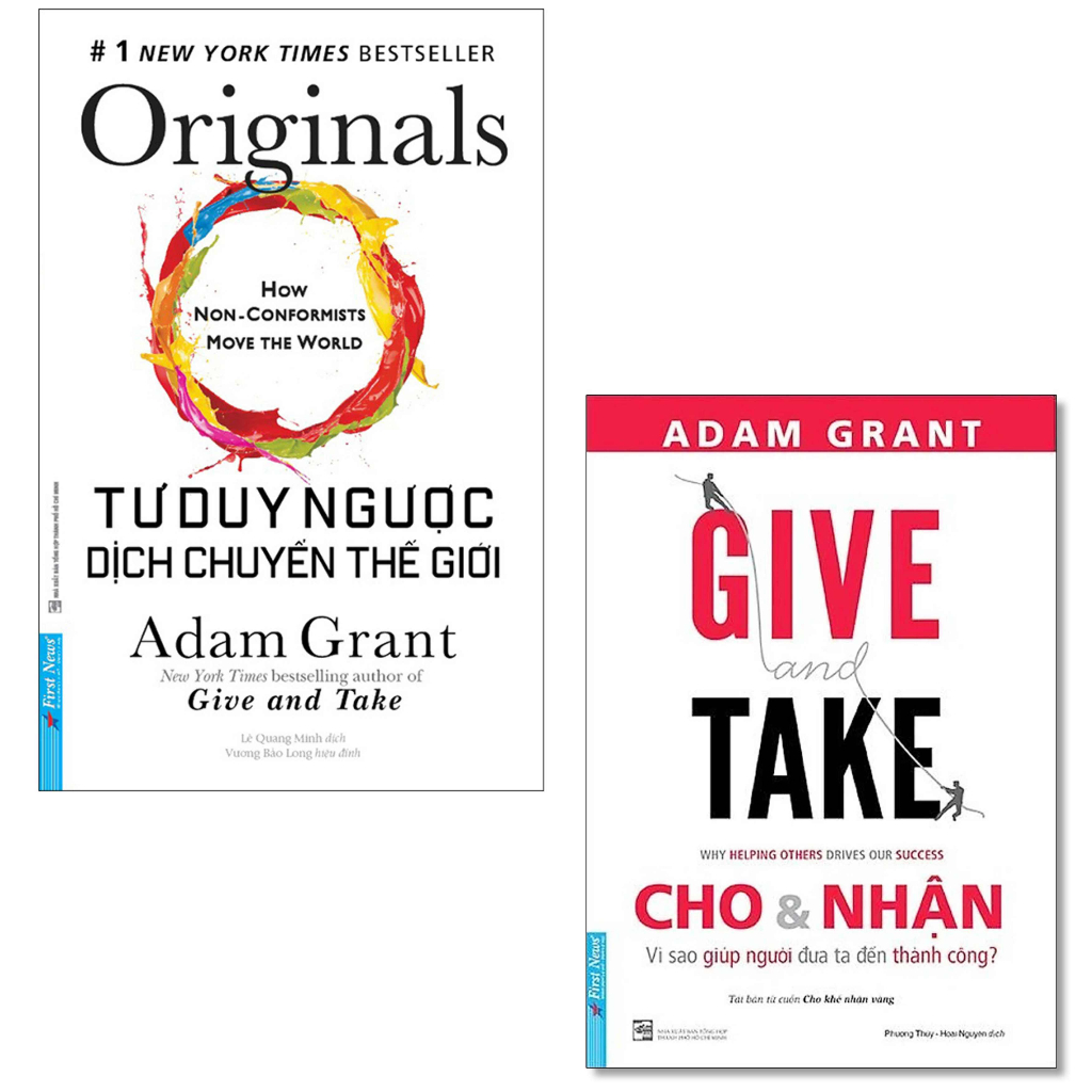 Sách - Combo Tác Giả Adam Grant (Tư duy ngược dịch chuyển thế giới ...