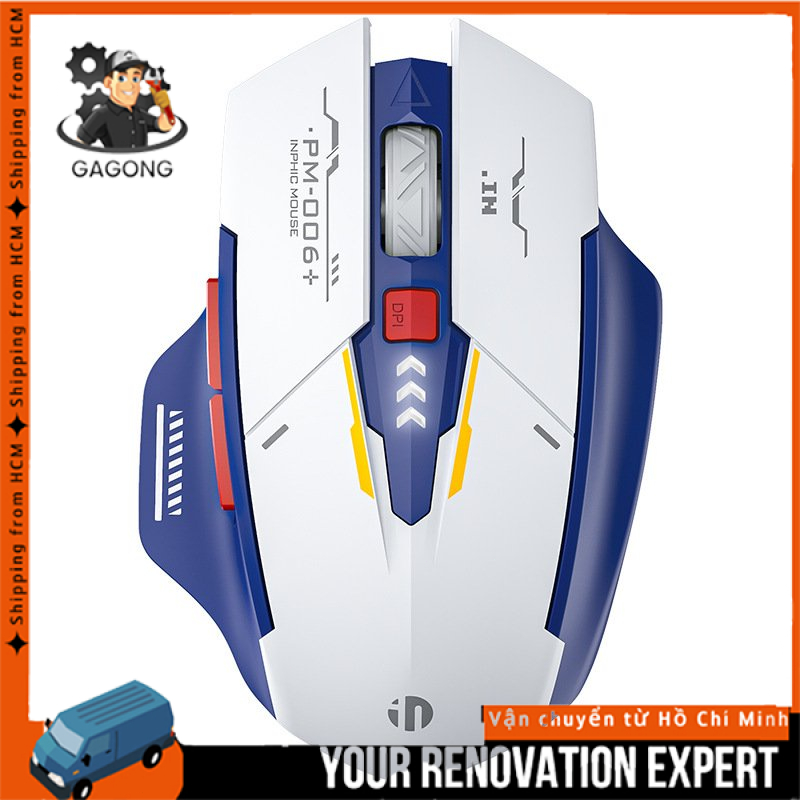 Chuột Inphic M6P Gundam Không Dây Pin Sạc 1600 DPI Chuyên Game Chống Ồn ...