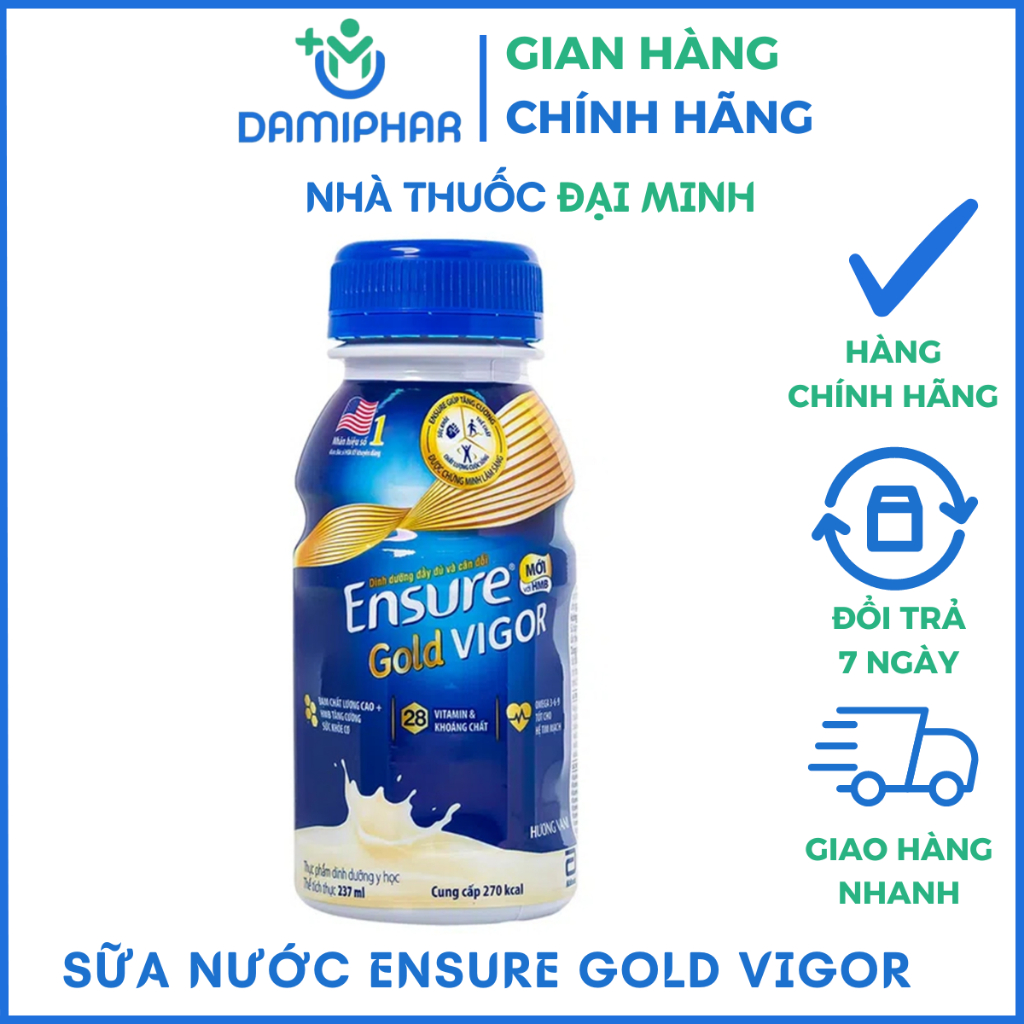 Sữa Ensure Gold Vigor Hương Vani Lọ 237ml | Shopee Việt Nam