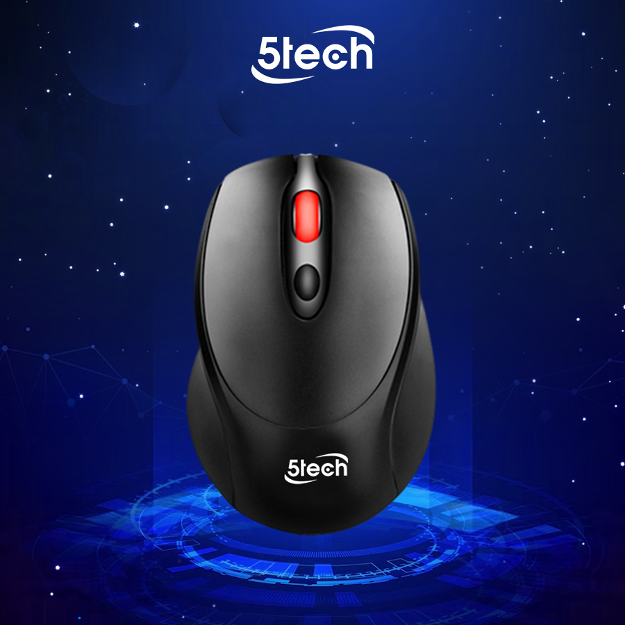 Chuột không dây 5TECH cho máy tính gaming sạc pin, siêu nhạy cho laptop, chất liệu nhựa ABS cao ...