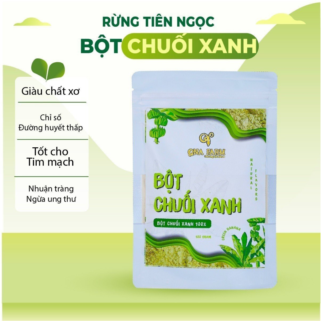Bột Chuối Xanh QNA Farm, Chuối 100%, Bột Chuối Nguyên Chất,Giàu Chất Sơ ...