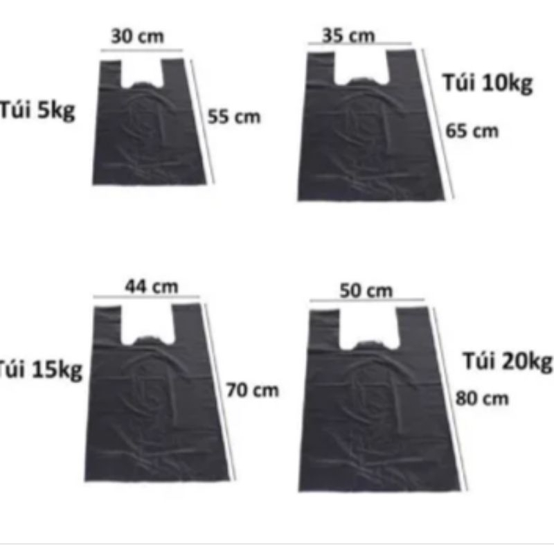 TÚI BÓNG ĐEN 1 KG, 2KG, 5KG, 10KG, 15KG, 20KG | Shopee Việt Nam