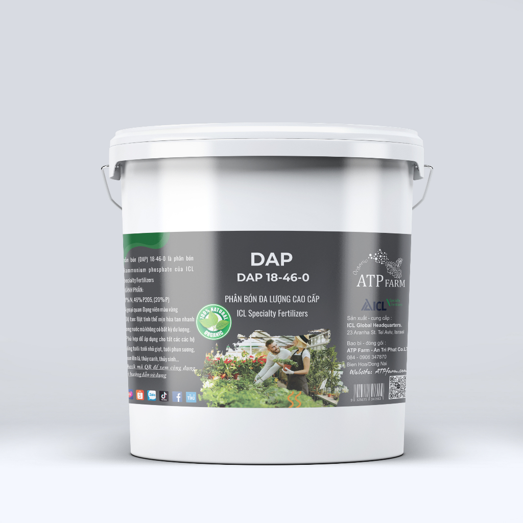 ATP Farm - CHÍNH HÃNG : Thùng 20Kg Phân bón DAP 18-46-0 ( Diammonium ...