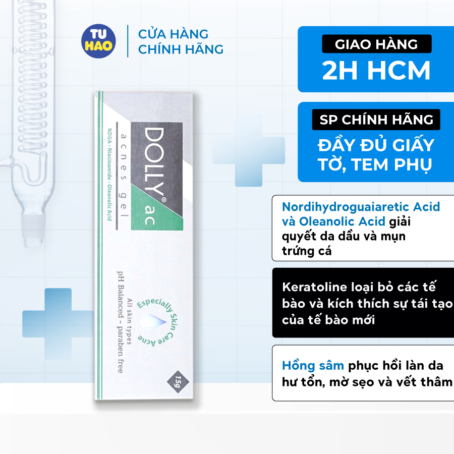 Gel giảm thâm, mụn Gamma Dolly Acnes Gel 15g - Từ Hảo | Shopee Việt Nam