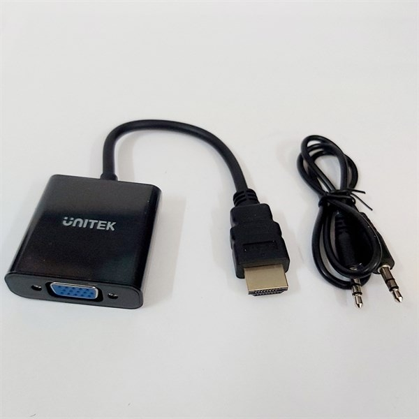 Cáp HDMI to VGA + Audio Unitek Y-6333 (BOX) | Shopee Việt Nam