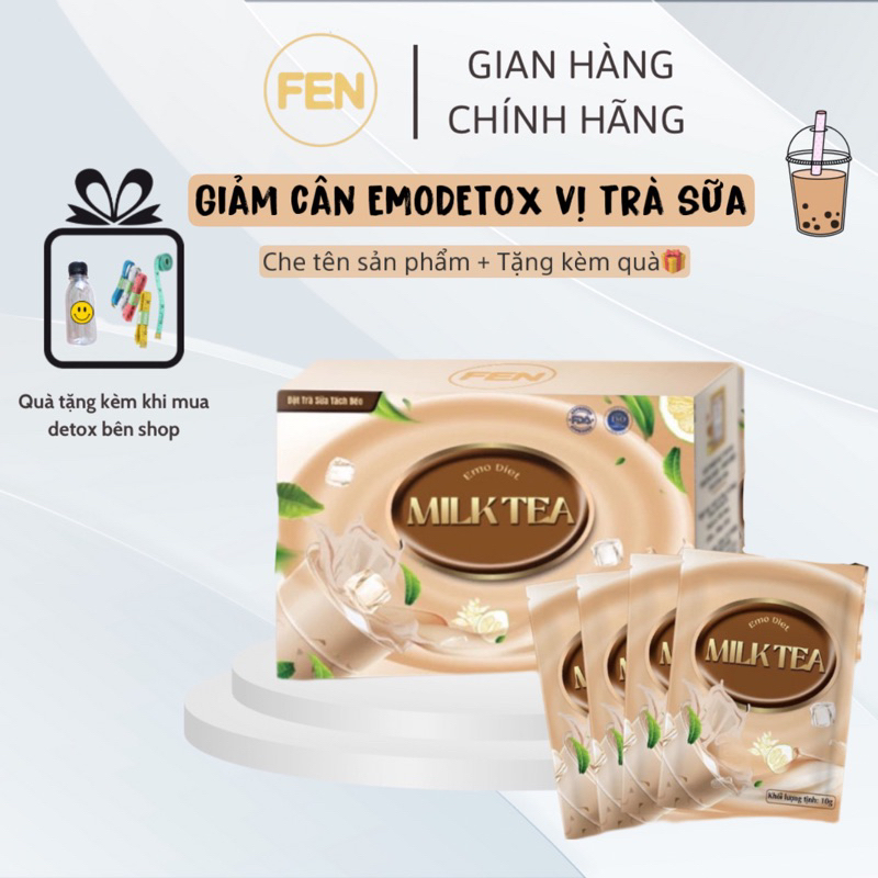 [CHE TÊN + QUÀ KÈM ] DETOX EMO MILK TEA GIẢM CÂN CHÍNH HÃNG 100%/ giam ...