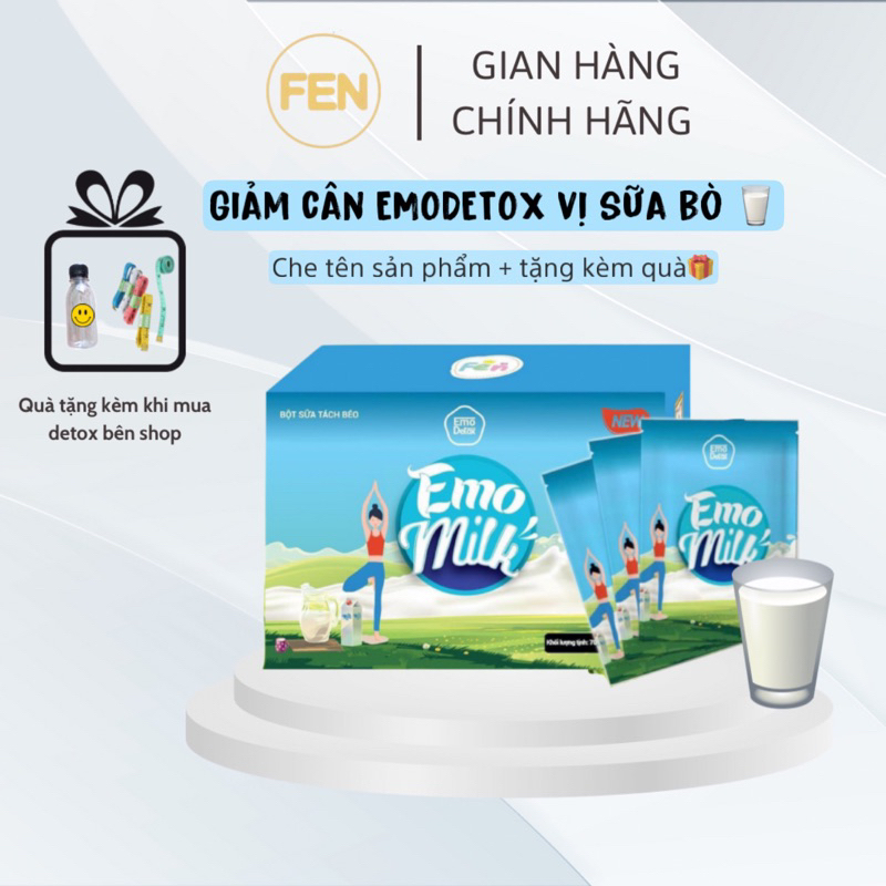 [CHE TÊN + QUÀ KÈM ] DETOX EMO MILK GIẢM CÂN CHÍNH HÃNG 100%/ giam mo ...