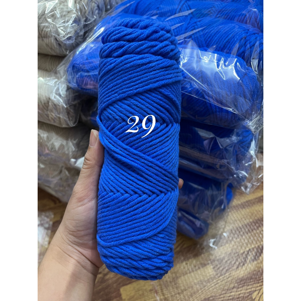 Len cotton ống sợi 3,5mm cuộn 100g (Len cotton Love) | Shopee Việt Nam