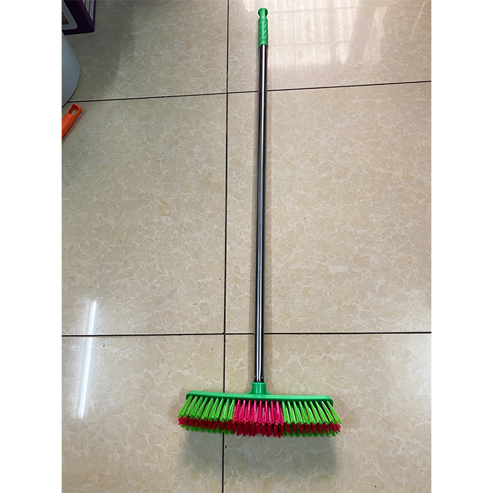 Cây chổi chà sàn nhà vệ sinh - Chổi nhựa chà sân thân inox , đầu bàn ...