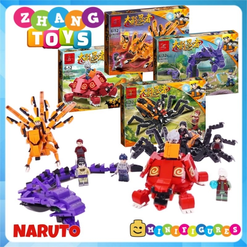 Đồ chơi Xếp hình Naruto và các linh thú cửu vĩ hồ Kurama và Naruto ...