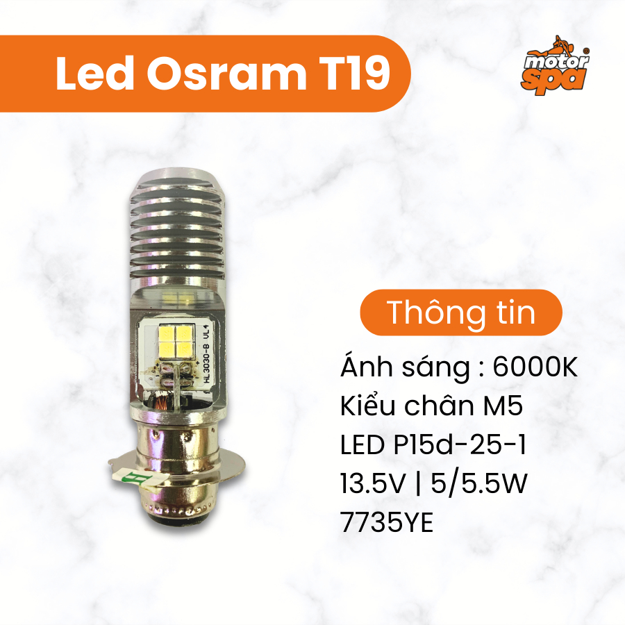 Đèn pha led Osram T19 chân M5 dành cho xe máy | Shopee Việt Nam