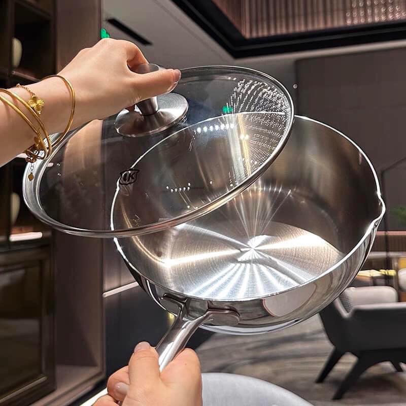 Chảo sâu lòng Lunkai đủ size đúc liền khối inox 316 siêu xinh | Shopee ...