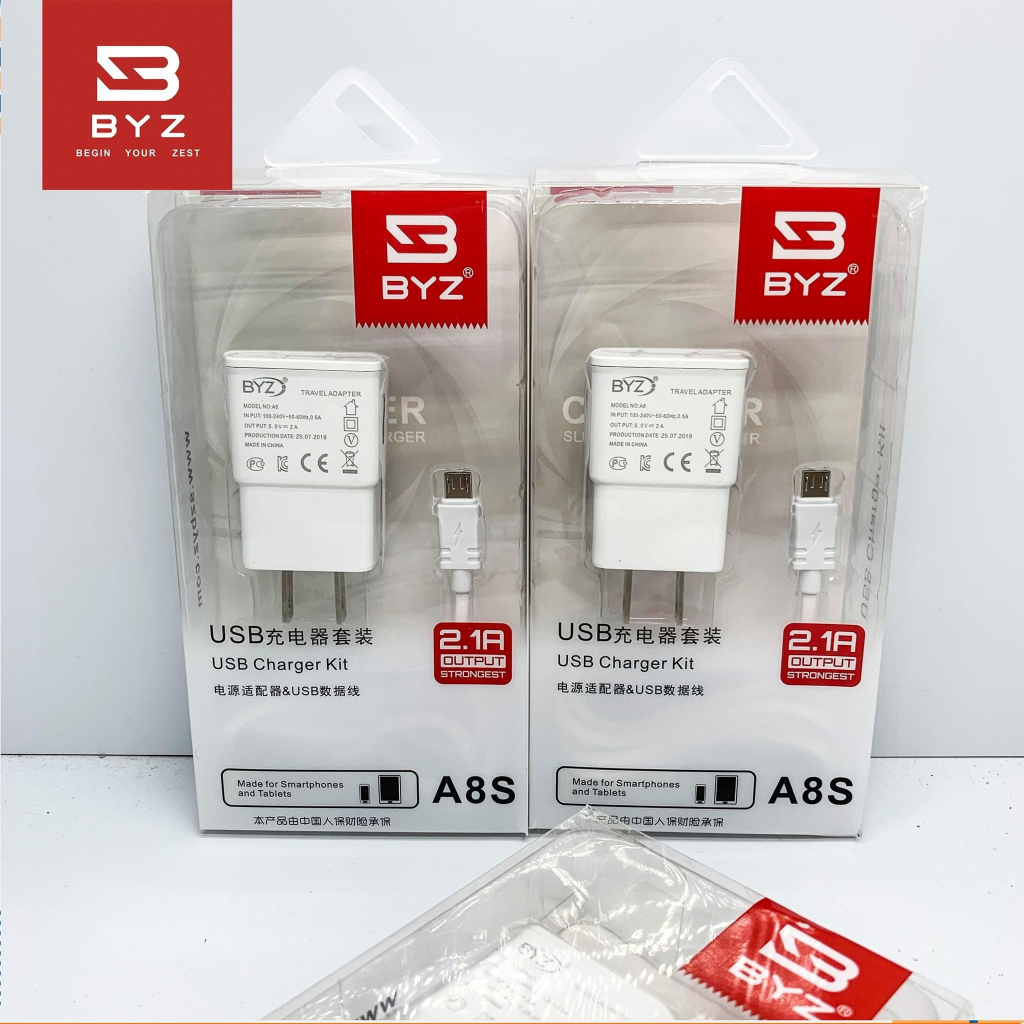 Bộ sạc BYZ A8S, dòng điện 2.1A, chuôi V8/ Micro | Shopee Việt Nam