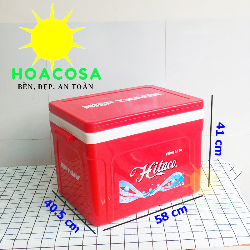 Thùng Đá Nhựa 35L,38L ,45L, 50L, 55L, 65L, 70L- Hitaco, Nhựa Hiệp Thành, Có Vòi Xả, Giữ Đá Lâu ...