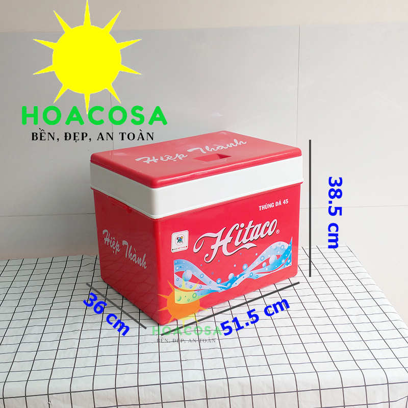 Thùng Đá Nhựa 35L,38L ,45L, 50L, 55L, 65L, 70L- Hitaco, Nhựa Hiệp Thành, Có Vòi Xả, Giữ Đá Lâu ...