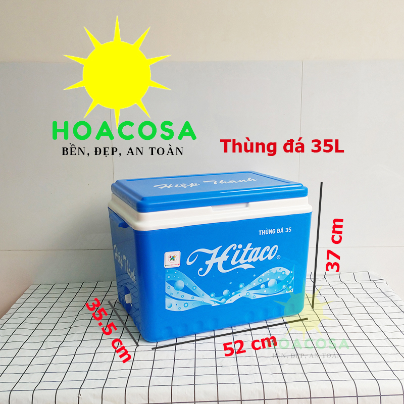 Thùng Đá Nhựa 35L,38L ,45L, 50L, 55L, 65L, 70L- Hitaco, Nhựa Hiệp Thành, Có Vòi Xả, Giữ Đá Lâu ...