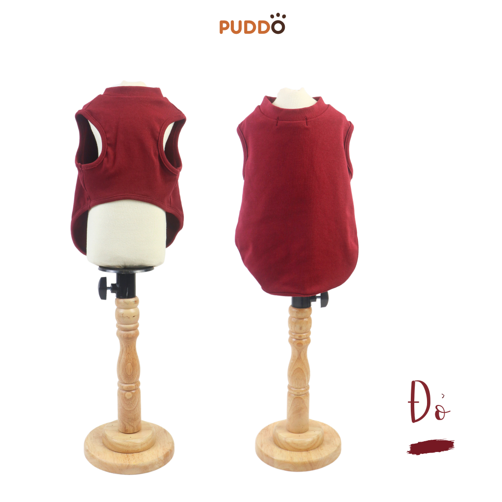 Áo tanktop thú cưng PUDDO đỏ đô/xanh navy/vàng | Shopee Việt Nam