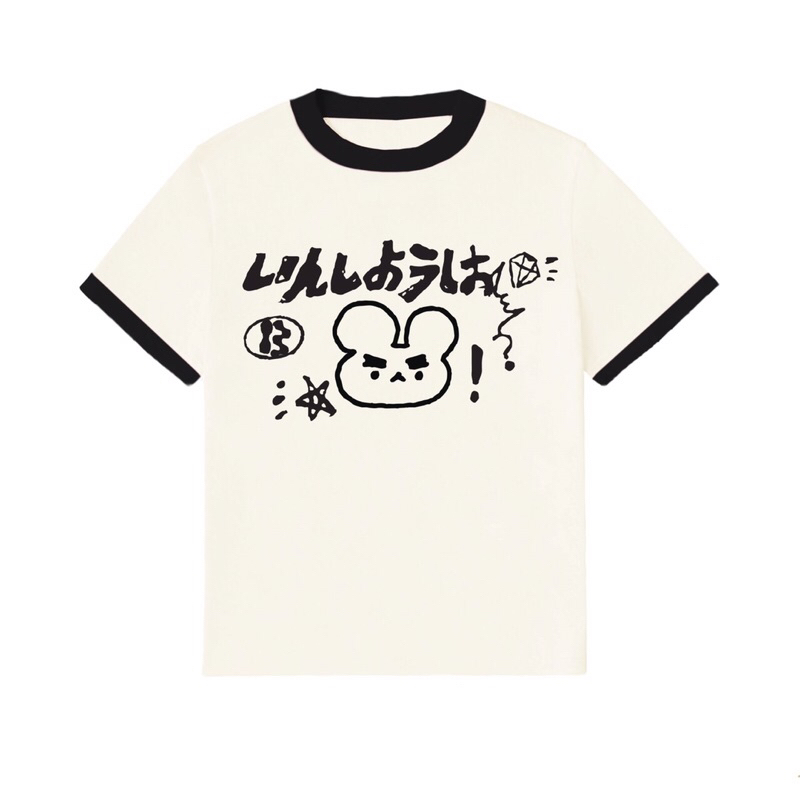 Áo thun Babytee BAKA BEAR KREAM vải thun cotton 2 chiều định lượng ...