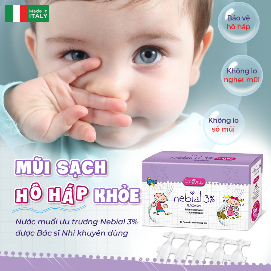 Nước muối ưu trương Nebal 3% Buona Nebial/Nebianax 3% Flaconcini [Chính ...