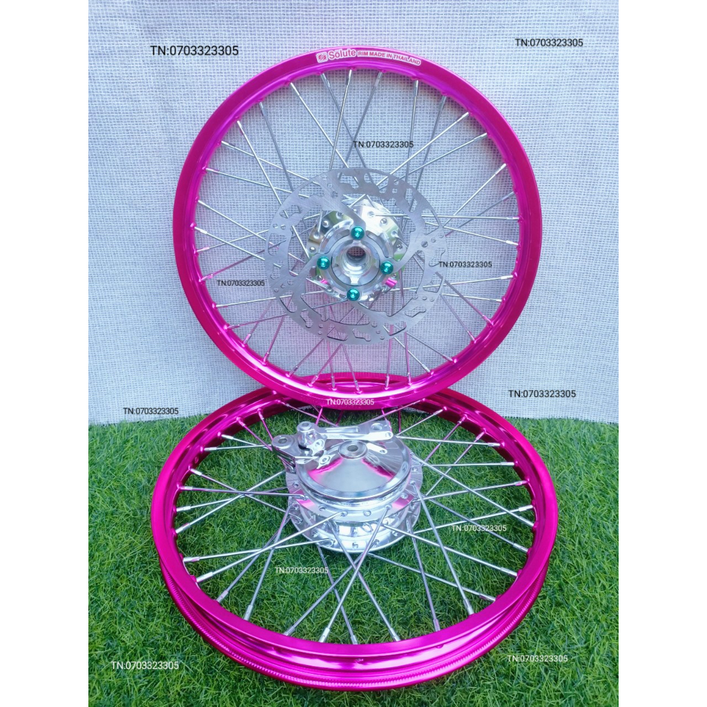 CẶP BÁNH CĂM WAVERS ,WAVES110,FUITUTER 125 ĐÙM NIỀN NHÔM HỒNG SOLUTE ...