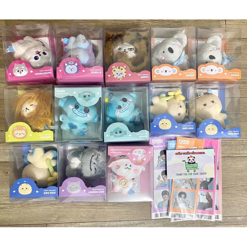 FUNNY TREASURE PLUSH KEYRING (kèm card) | Shopee Việt Nam