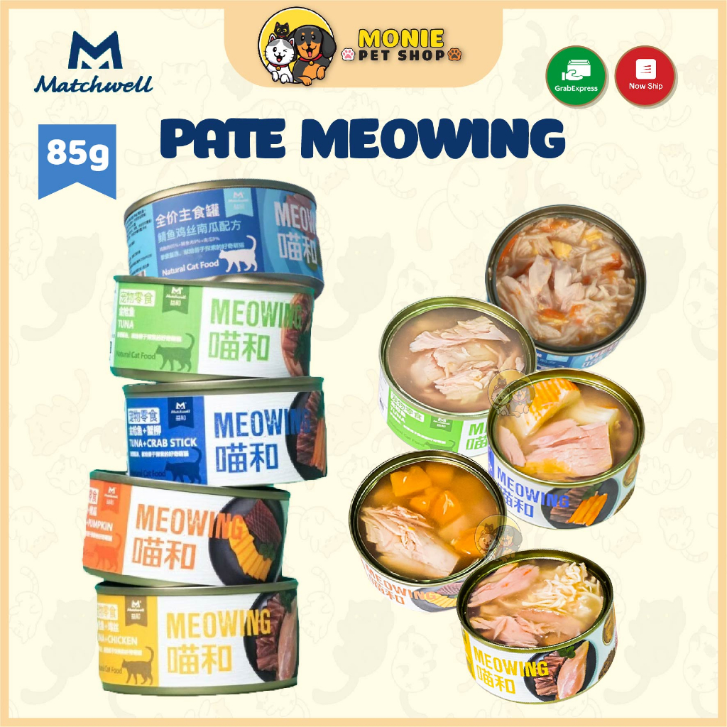 [Hỏa tốc] Pate lon cho mèo, Pate cho chó mèo Meowing 85g 4 vị | Shopee Việt Nam