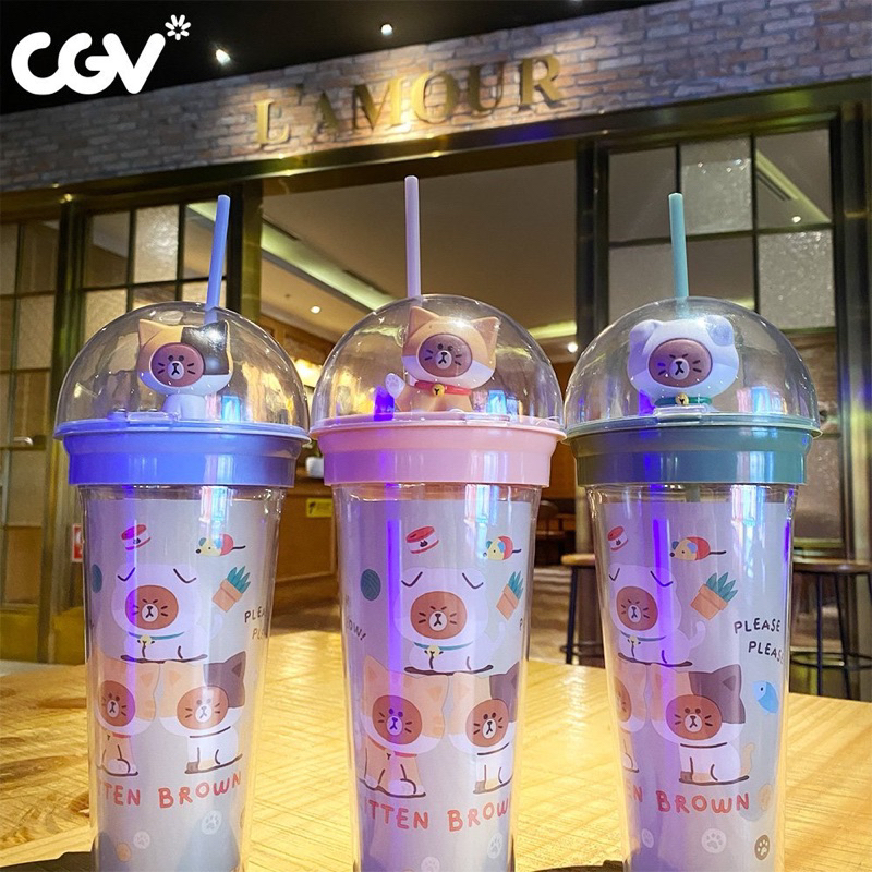 Ly nước CGV Cinemas Vietnam Kitten Brown 945ml | Shopee Việt Nam