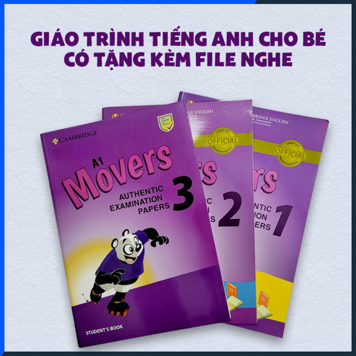 Cambridge Authentic Mover 2018 3 level màu kèm file nghe khổ A4 ...
