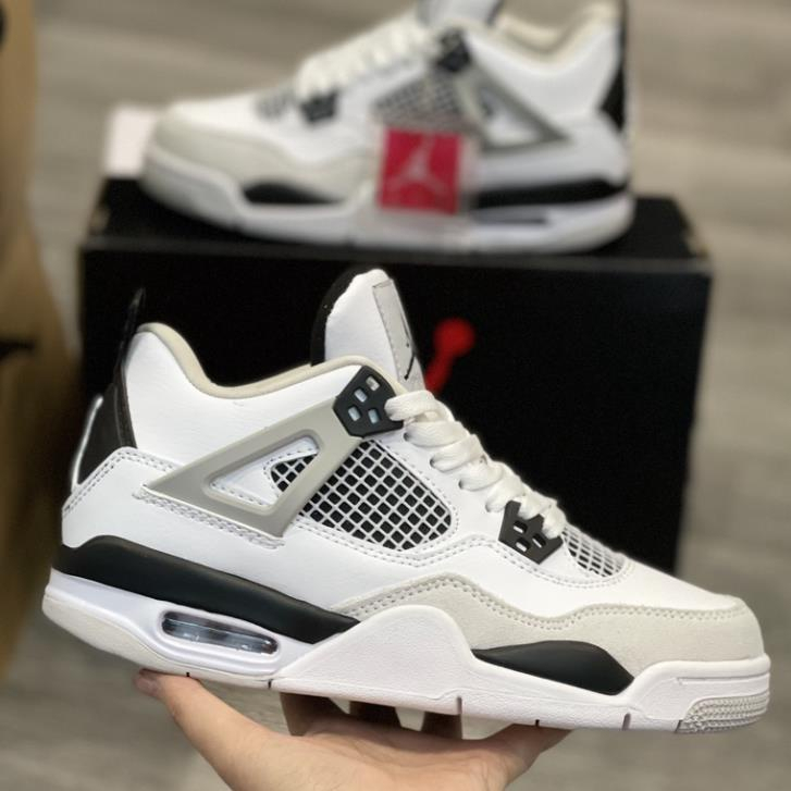 Giày Thể Thao Nam Nữ, Giày Bóng Rổ Jordan 4 Retro White Gray , JD4 ...
