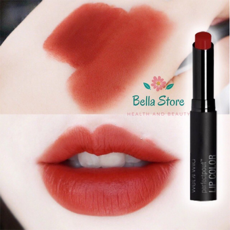 Son Wet n Wild Perfect Pout Lip Color tone cam cháy / hồng nude | Shopee Việt Nam