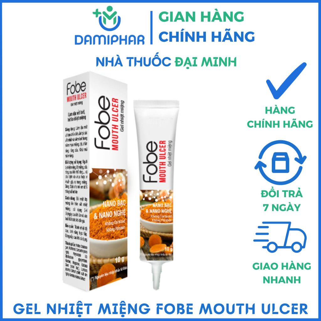 Gel Nhiệt Miệng Fobelife Fobe Mouth Ulce Tuýp 10g - Hỗ Trợ Giảm Nhiệt ...
