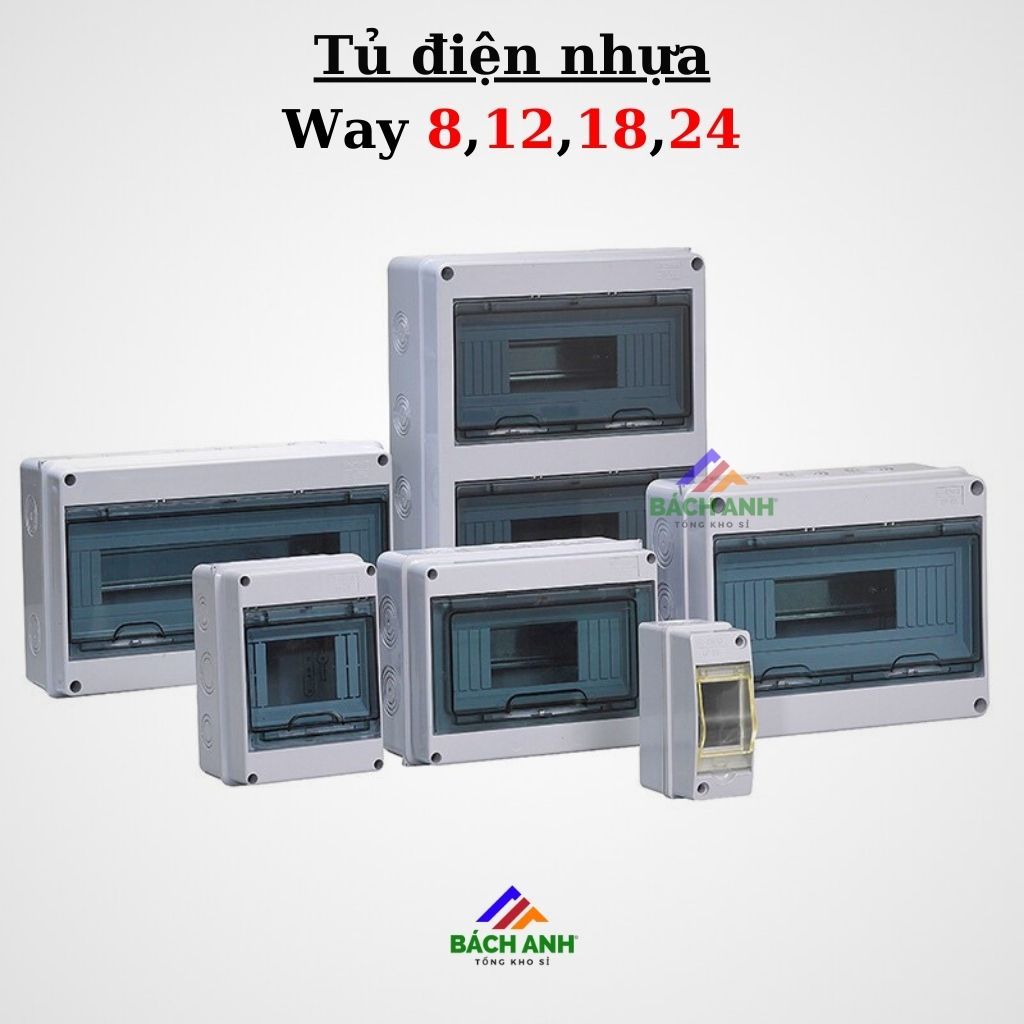 Tủ điện nhựa Way-8,12,18,24 (lắp nổi chống nước) | Shopee Việt Nam