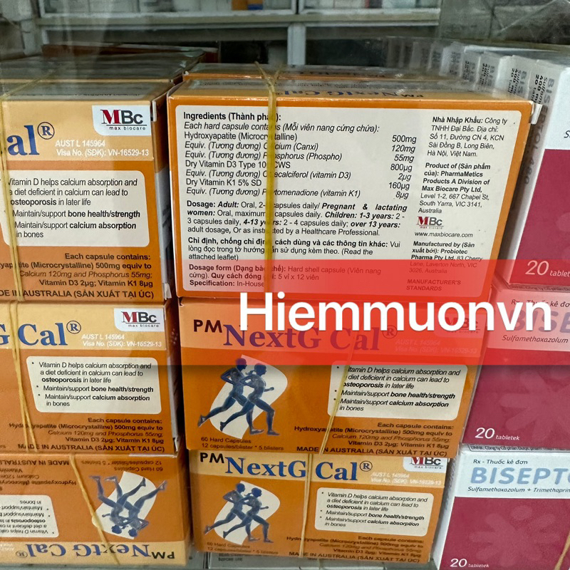 Viên Uống Bổ Sung Canxi NextG Cal Hỗ Trợ Ngăn Ngừa Loãng Xương Hộp 60 ...