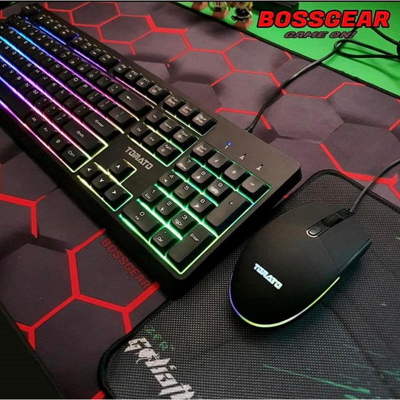 Combo Bàn phím và chuột giả cơ Tomato S100 | S200 ( cũ) màu đen sang trọng dùng máy tính, Laptop ...