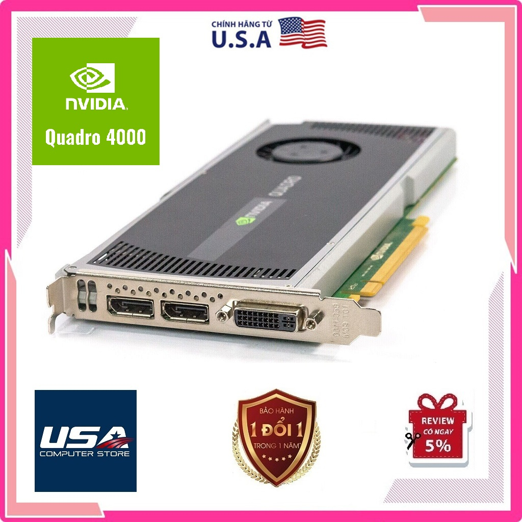 [K4000] Card màn hình Nvidia Quadro K4000 3Gb GDDR5 192 bit, hàng tháo ...