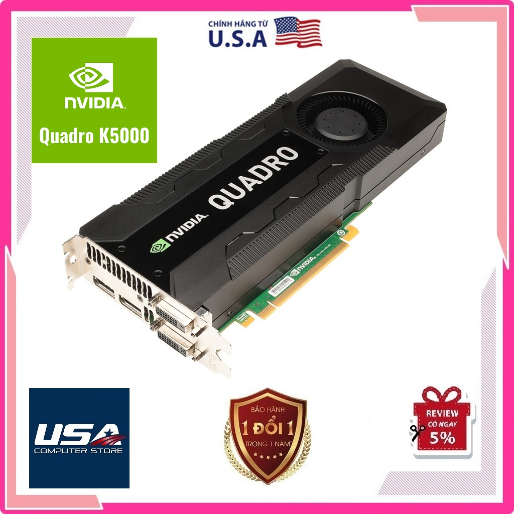 [K5000] Card màn hình Nvidia Quadro K5000 4GB GDDR5 256bit, bảo hành 12 tháng 1 đổi 1 | Shopee ...