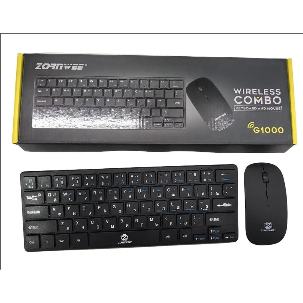 Combo bộ phím chuột mini không dây ZORNWEE G1000,WIRELESS COMBO G1000 tặng kèm pin, bảo hành 12 ...