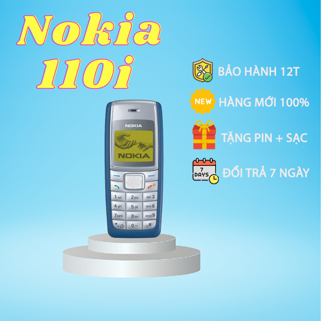Điện thoại đen trắng Nokia 110i chính hãng Main Zin Màn Zin - Tặng Kèm ...