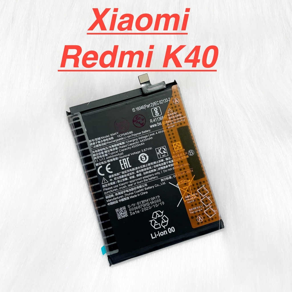 Pin Zin Chính Hãng Xiaomi Redmi K40 mã BM4Y Dung Lượng 4520 mah Battery ...