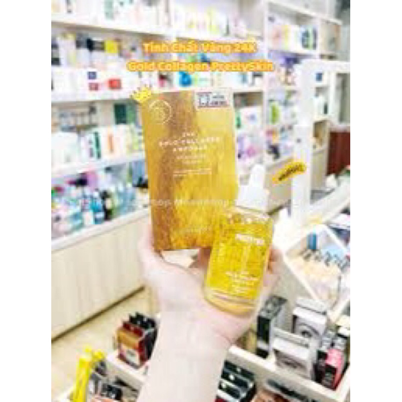 SERUM PRETTY SKIN 24K GOLD COLLAGEN AMPOULE 50ML - CHAI | Shopee Việt Nam