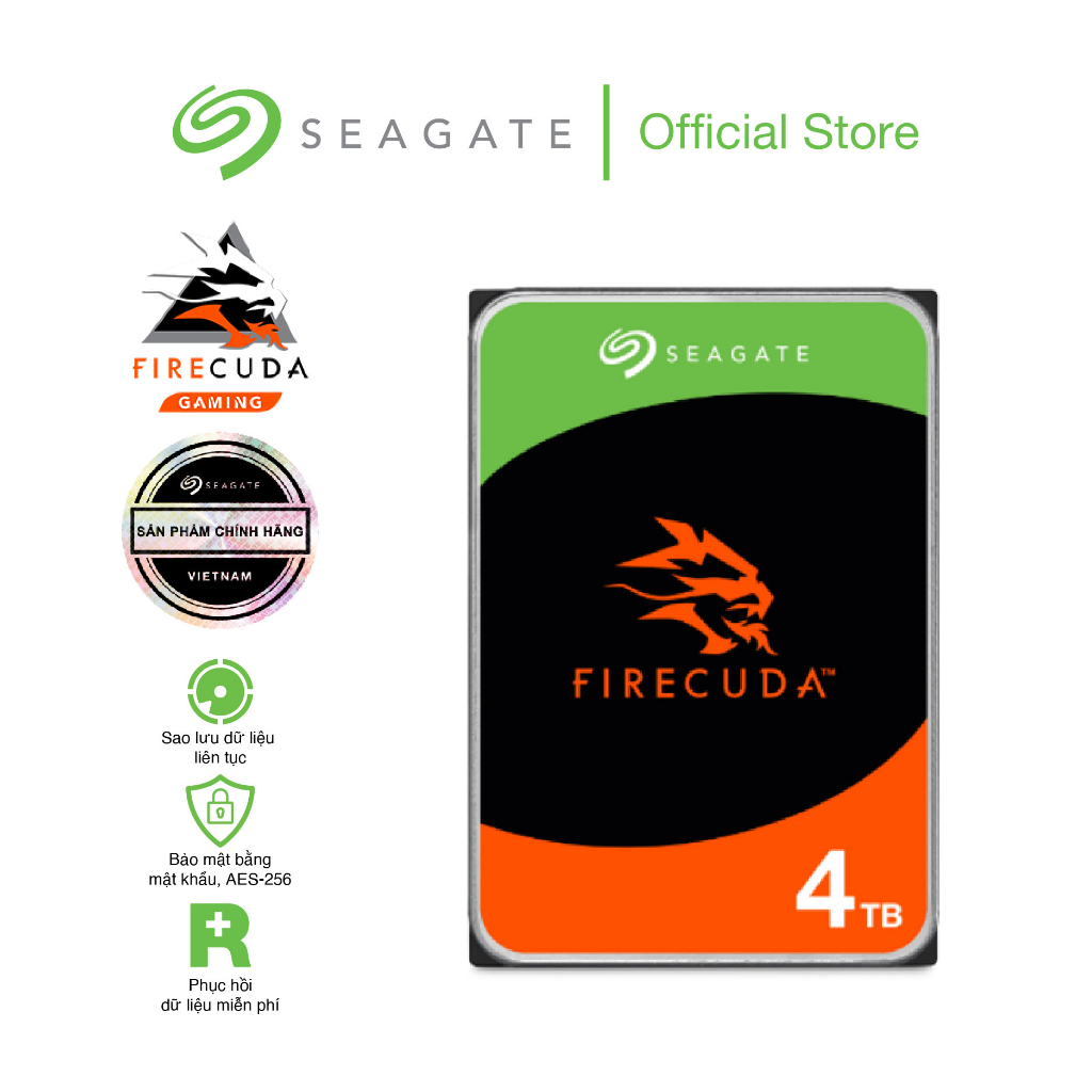 Ổ cứng HDD 3.5" PC SEAGATE FireCuda 4TB SATA 7200RPM 256MB ...