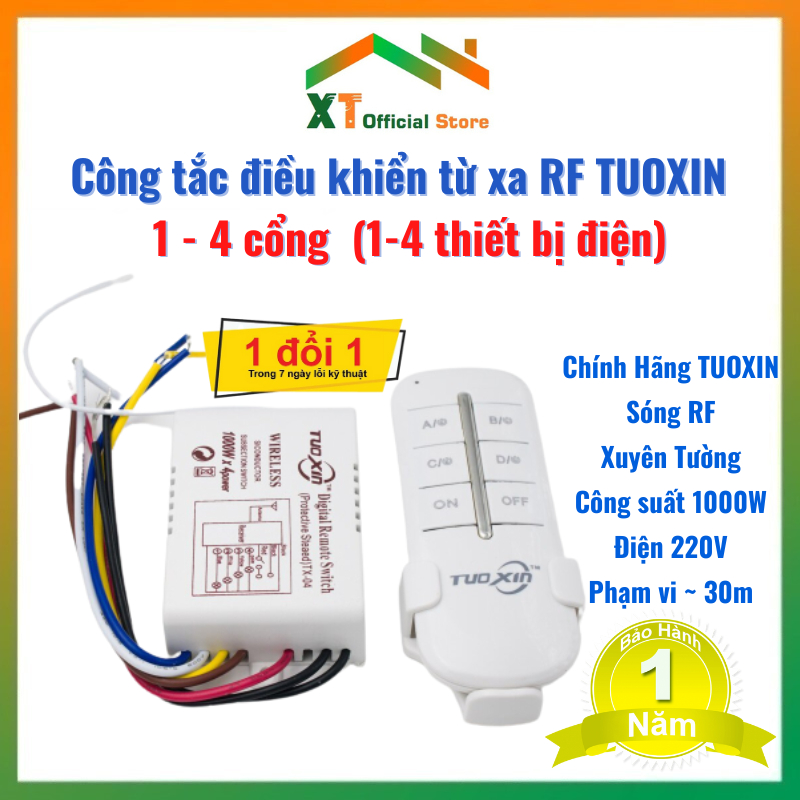Công Tắc Điều Khiển Từ Xa RF 4 Cổng TUOXIN,Công Tắc Điều Khiển Từ Xa ...